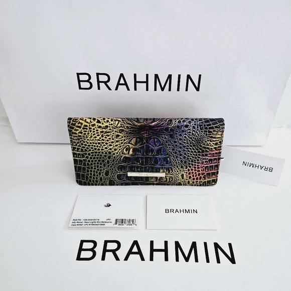 Brahmin | Bags | Nwt Brahmin Neon Lights Mini Melbourne Ady Wallet ...